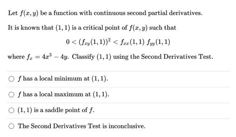 Solved Let Fx Y Be A Function With Continuous Second