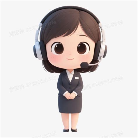 卡通插画风格客服形象免抠元素图片免费下载png素材编号1m9irpmr0图精灵