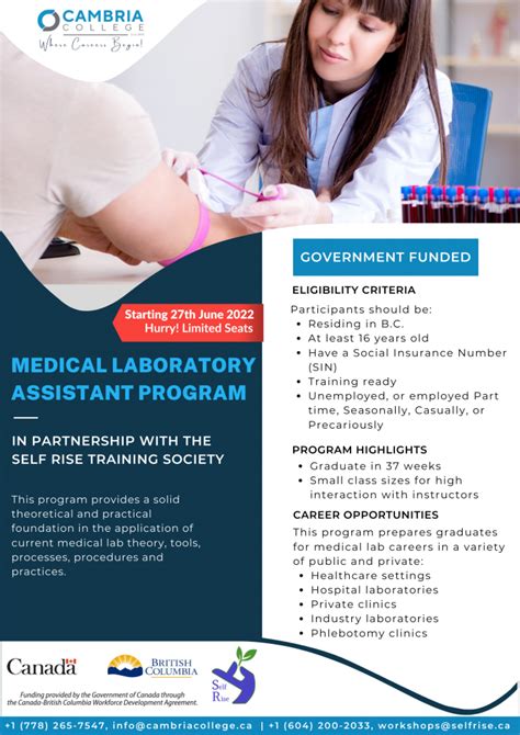 Medical Laboratory Assistant Diploma Victoria Bc Self Rise