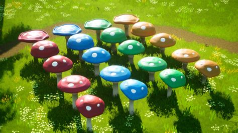 Artstation Stylized Mushroom Pack Game Assets