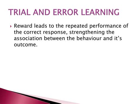 Ppt Trial And Error Learning Powerpoint Presentation Free Download