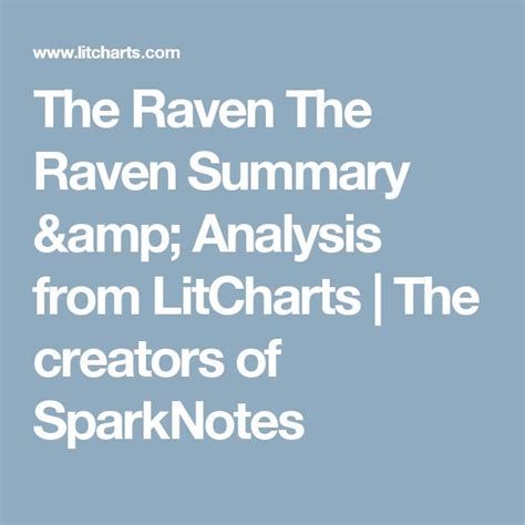 The Raven The Raven Summary And Analysis From Litcharts The Creators Of