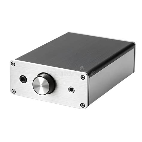 Compact Brushed Aluminum Audio Amplifier With Single Knob Control Sound