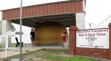 Worlds Largest Ball Of Twine World Record In Cawker City Kansas