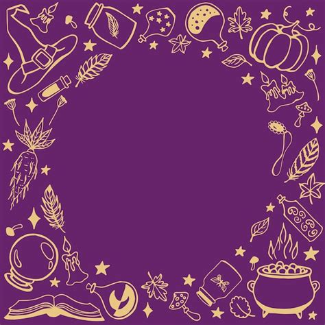 Witchy Border Vectors And Illustrations For Free Download Freepik