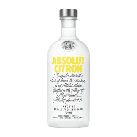Buy Absolut Vodka Citron 700ml Red Bottle