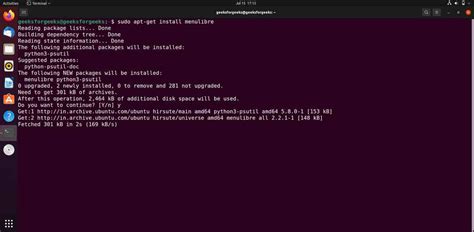 How To Install Menulibre Package On Ubuntu Geeksforgeeks