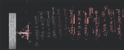 8 Prove That Bisector Of Top Ingle Of An Isosceles Triangle Bisect The