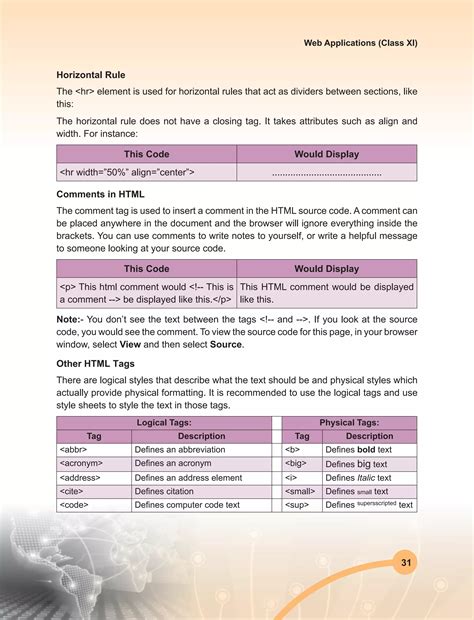 Web Application Class Xi Book 1 Pdf