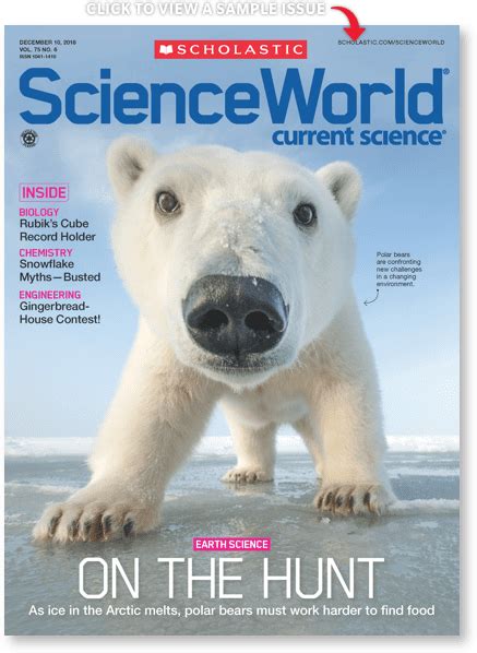 Scholastic Science World The Current Science Magazine For Grades 6 10