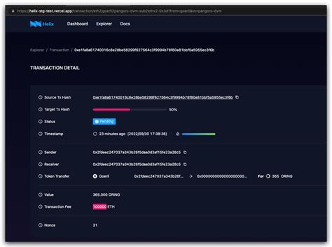 wrong fee on tx detail page goerli pangoro · issue 291 · helix