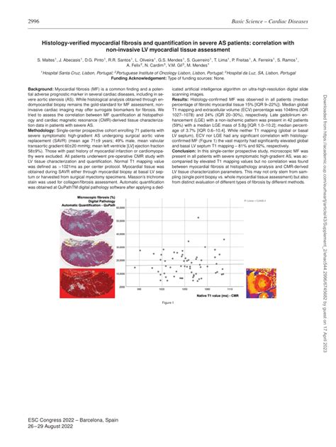 Pdf Histology Verified Myocardial Fibrosis And Quantification In