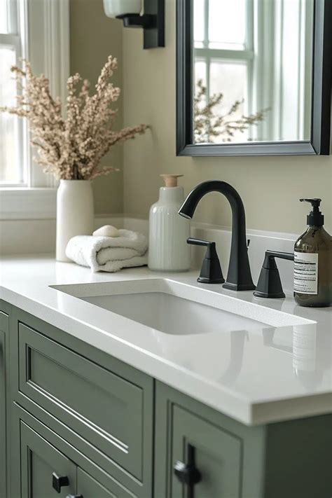 27 Sage Green And Black Bathroom Ideas That Bring Bold Drama Without