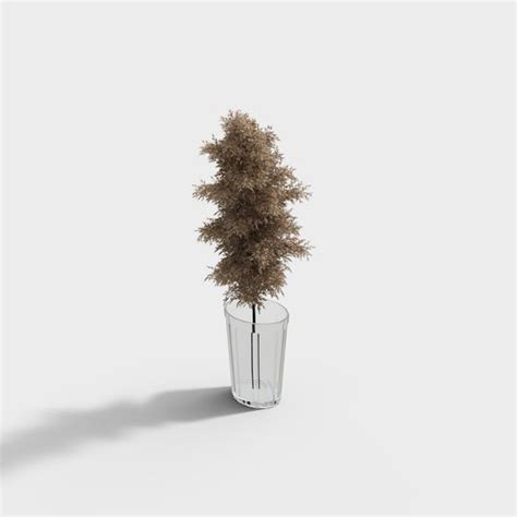 Elegant Low Poly Potted Pine Tree 3d Model Natural Accent