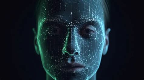 Facial Analytics Biometric Scan And Security Identification In A 3d