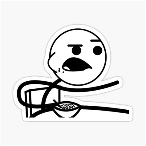 Cereal Guy Meme Sticker By Flashmanbiscuit Redbubble