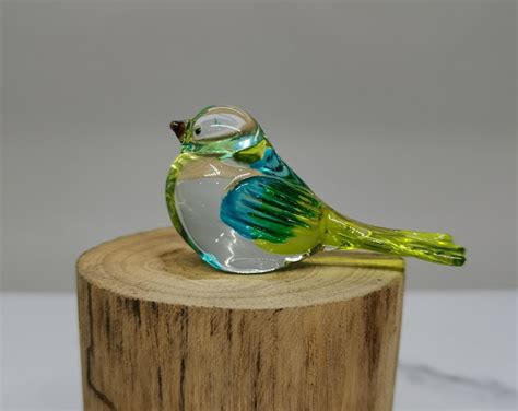 Hand Blown Glass Bird Paperweight Etsy