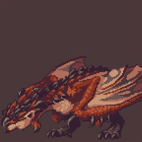 Pixel Rathalos  Wallpaper Engine Monstros Lendários Criaturas