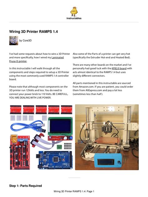 Wiring 3d Printer Ramps 14 Pdf Electrical Connector Printer Computing