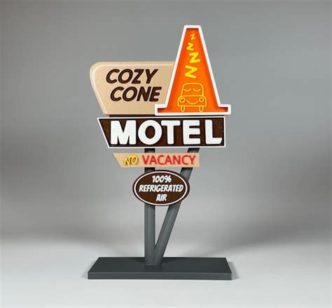 Disneyland Pixar Cars Cozy Cone Motel Inspired Standup Sign Etsy