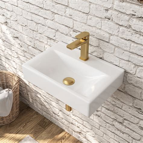 Deervalley 18 X 12 White Rectangular Ceramic Wall Mount Bathroom
