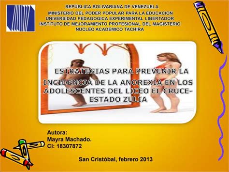 Presentacion Del Proyecto De Anorexia Ppt