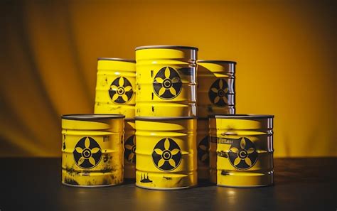 Premium Ai Image Radioactive Storage Tanks With A Warning For Chemical