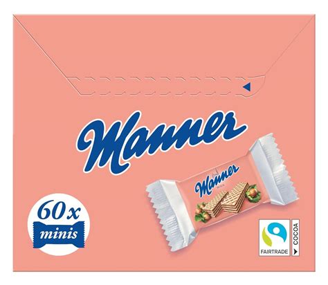 Manner Neapolitan Wafers Vegan Hazelnut Cream Biscuits Pack Of 60