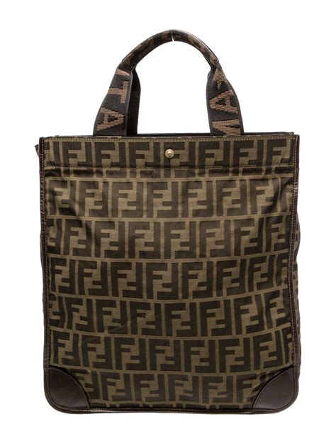 Fendi Zucca Ff Top Handle Bag Brown Handle Bags Handbags Fen412761
