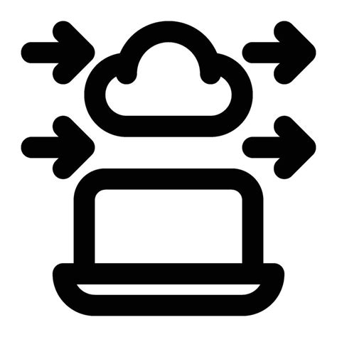 Cloud Migration Transfer Outline Icon 55711765 Vector Art At Vecteezy