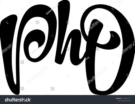 Phd Abbreviation Isolated Text Hand Lettering Stock Vector Royalty