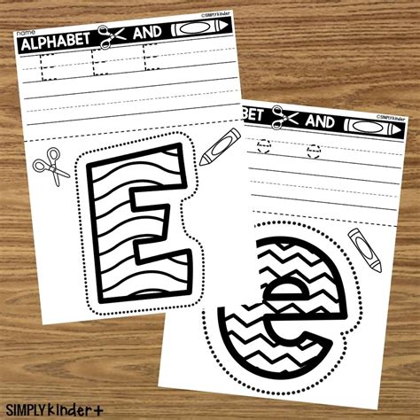 Letter E Cut And Color Simply Kinder Plus