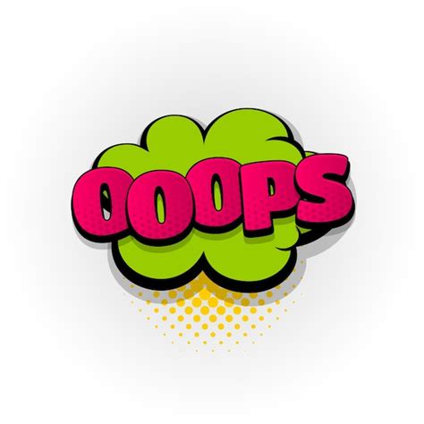 Premium Vector | Oops ouch comic book text effects template comics speech bubble halftone pop ...
