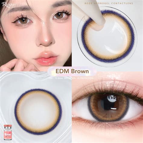 Edm Roze Lens คอนแทคเลนส์ไฮโดรเจล ค่าน้ำ55 เลนส์พรีเมี่ยม Shopee Thailand