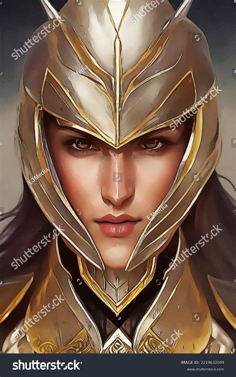 Handpainted Comic Style Portrait High Elf Stock Illustration 2219632049