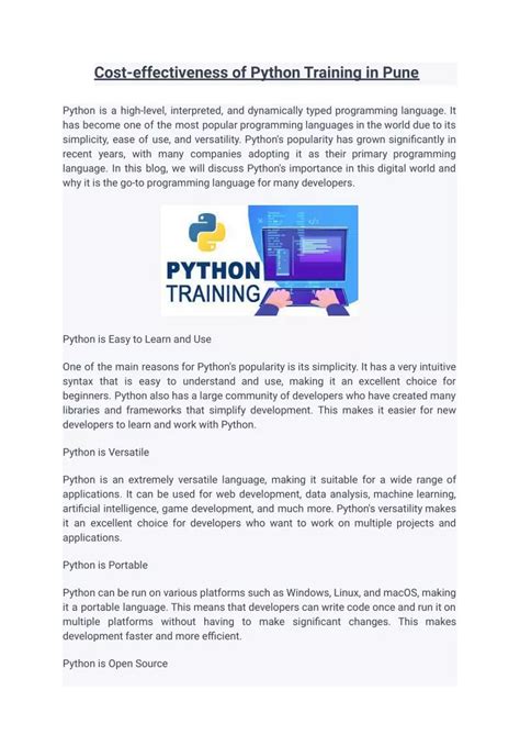 Ppt Cost Effectiveness Of Python Training In Pune Powerpoint