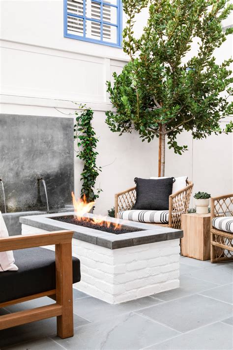 Rectangular Brick Fire Pit Fire Pit Gas Rectangular Manual Remote