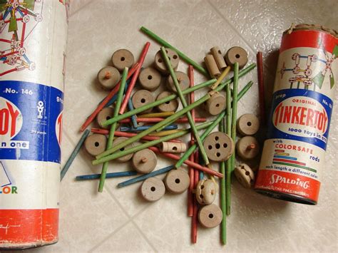 Tinker Toys Set Original Can 1950s