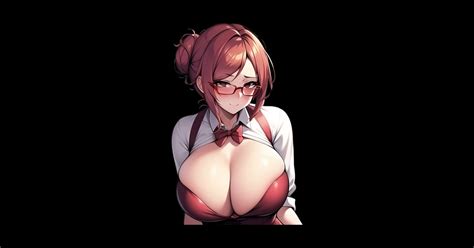 Busty Milf Waifu With Big Milkers Waifu Sticker Teepublic