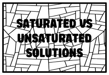 SATURATED VS UNSATURATED SOLUTIONS High Babe Chemistry Solutions And Solub