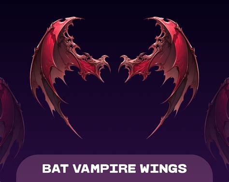 Vtuber Bat Vampire Wings Fantasy Wings Red Wings Vtuber Asset