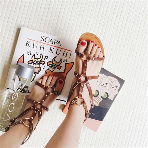 Sherry小玉酱2016夏季韩国平底罗马凉鞋女街 高清图片，堆糖，美图壁纸兴趣社区