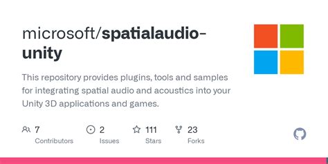 Github Microsoft Spatialaudio Unity This Repository Provides Plugins