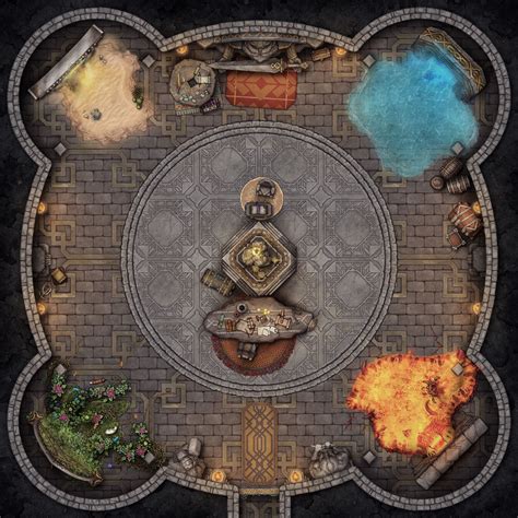Portal Chamber 20x20 Ttrpg Battlemap Inkarnate Dnd Map Dnd