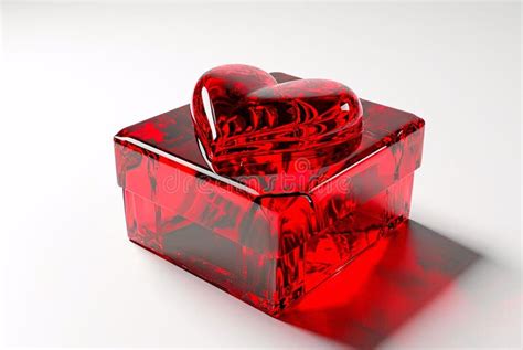 Red Glass Cube Two Cubes Red Crystal Ball Stock Illustration