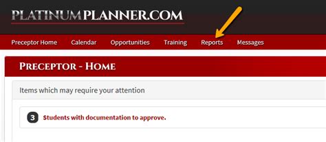 Preceptor Reports Platinum Education Knowledgebase