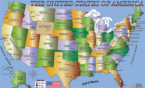 Usa Geography Mat Action Based Learning