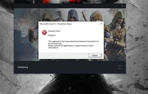 assassin s creed unity yüklenirken runtime error hatası technopat