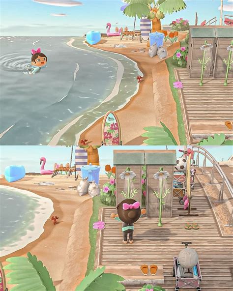 Anch Beach Area Anch Beach Design Acnh Beach Theme Beach Island Acnh