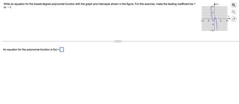solved write an equation for the lowest degree polynomial